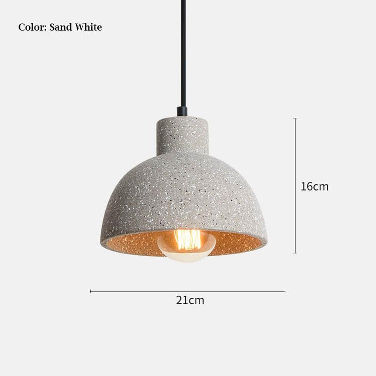 Cement Pendant Lamp - Loft Industrial Style LED Hanging Light Fixture ...