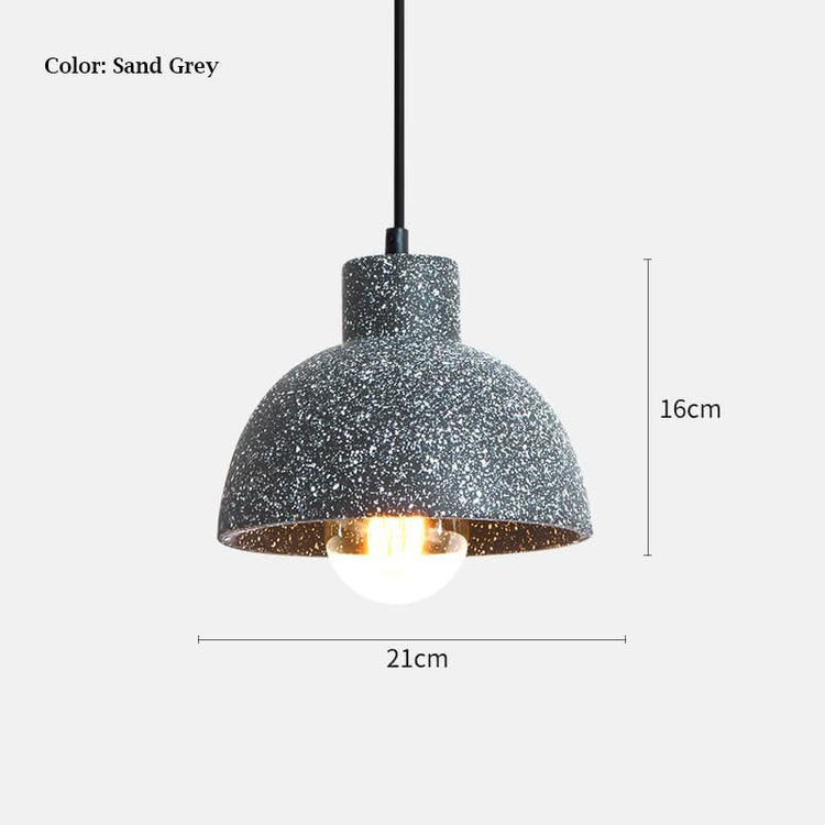 Cement Pendant Lamp - Loft Industrial Style LED Hanging Light Fixture ...