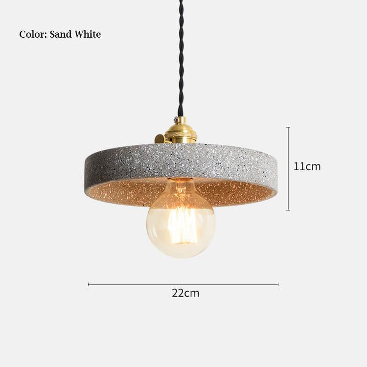 Cement Pendant Lamp - Loft Industrial Style LED Hanging Light Fixture ...