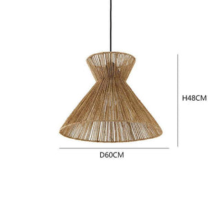 Hemp Rope Light Fixtures - Vintage Hand-woven Pendant Light ...