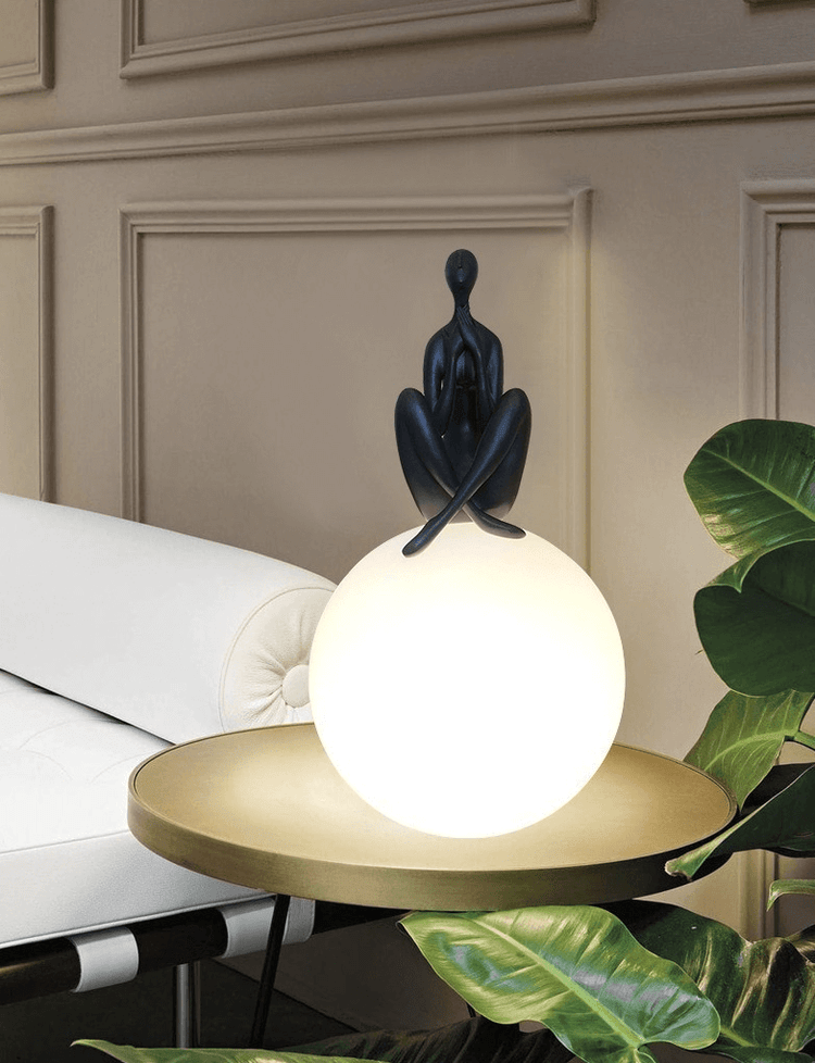 Human Sculpture Lamp - LED Globe Light Resin Art Desk Lamp ...
