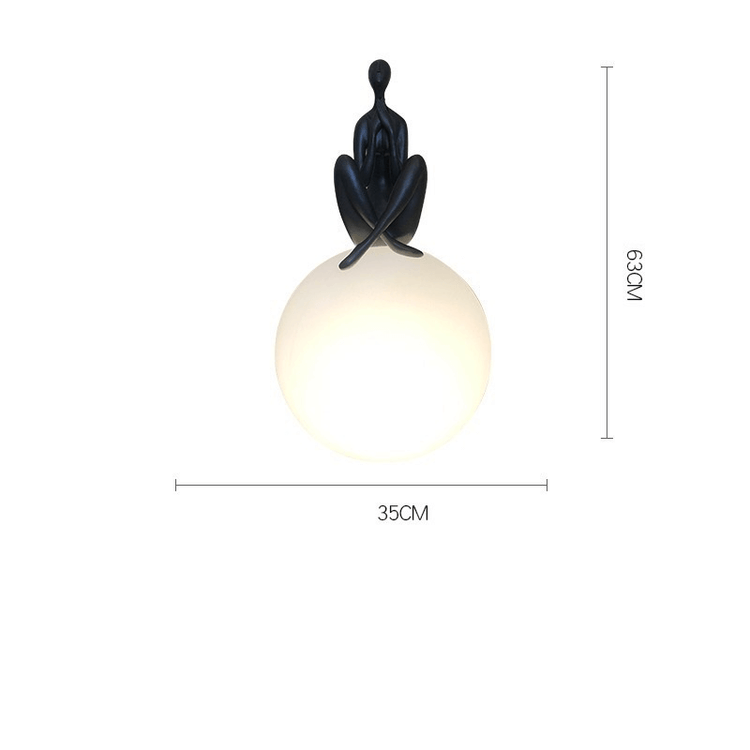 Human Sculpture Lamp - LED Globe Light Resin Art Desk Lamp ...