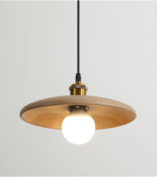 Saucer Pendant Lights - Nordic Wooden Hanging Light for Home ...